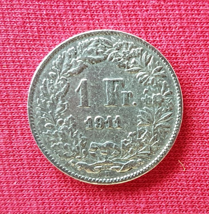 1 Franken 1911 uralte sehr rare Silbermünze ab nur 1 Fr !!! | Kaufen auf Ricardo