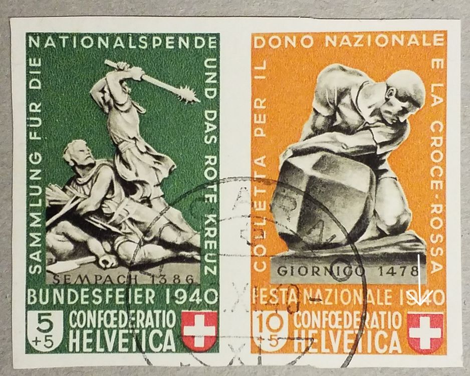 MA101) Z28, zusammenhängen aus Sonderblock ⊙ Kt. 350.- (Gebraucht) in Baden für CHF 29 – mit ...