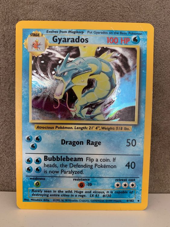 Pokemon Garados / Gyarados Holo Base Set ENG 6/102 (Gebraucht) in ...