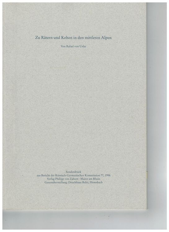 Archäologie: Räter und Kelten in den mittleren Alpen | Kaufen auf Ricardo
