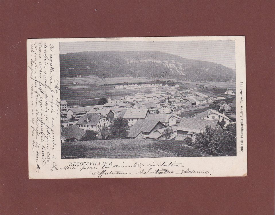 Reconvillier 1906 - Office de photographie Attinger NE (D'occasion) à ...