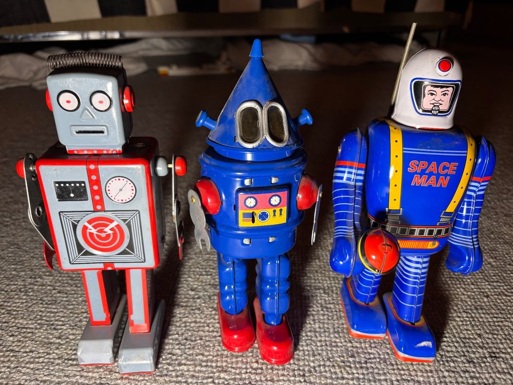 Drei Roboter im Stil der 50er Jahre neuere Produktion China (Gebraucht ...