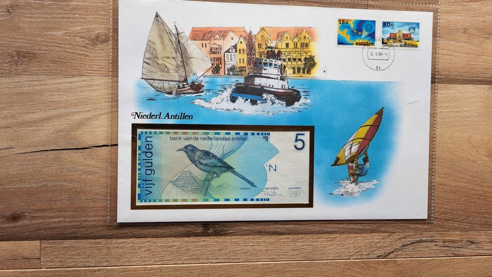 Banknotenbrief Niederl.Antillen (Neu und originalverpackt) in Vilters für CHF 8.3 – mit ...