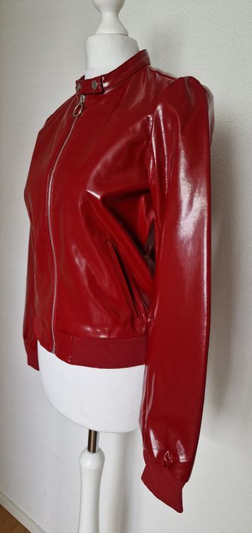 letzte Chance - Rote Lack-Jacke von Mango in Grösse S (Neu und ...