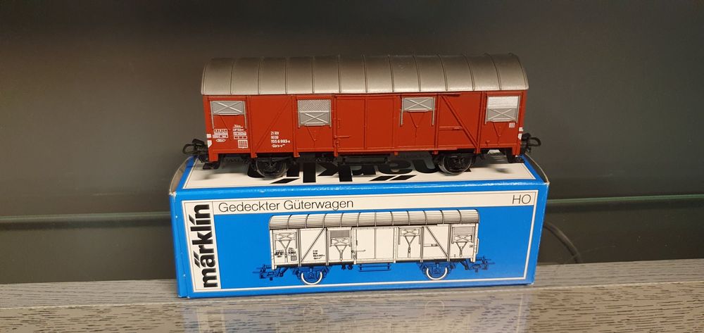 MÄRKLIN: GEDECKTER GÜTERWAGEN DER DB BRAUN 4627 OVP (Gebraucht) in ...