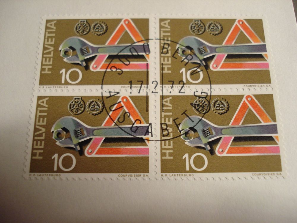 FDC Sondermarken 1972, Satz + 4erblocks (Gebraucht) in Niederwil AG für CHF 1 – mit Lieferung ...
