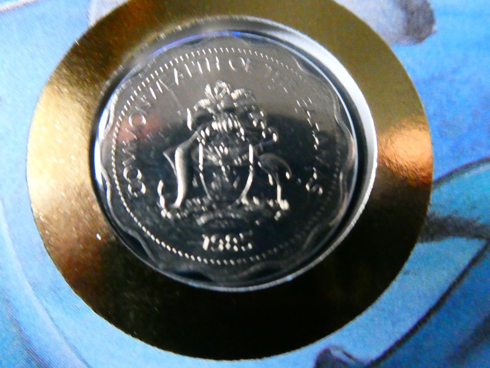 Bahamas 1985, 10 Cents Fische - unzirkuliert - Münzbrief (Neu (gemäss Beschreibung)) in ...