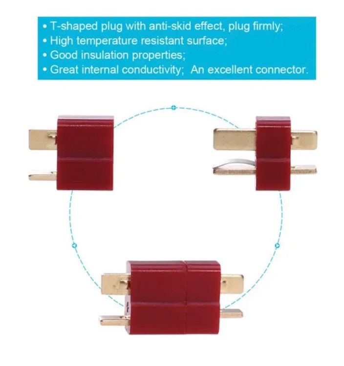 Stecker / Verbinder für Lipo Akkus, 2-polig, T-Stecker (Neu (gemäss ...