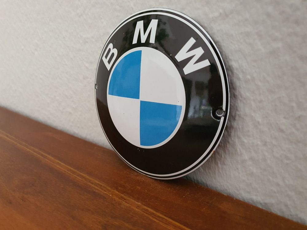 Emailschild BMW Automobil Emaille Schild Reklame Vintage (Neu (gemäss ...
