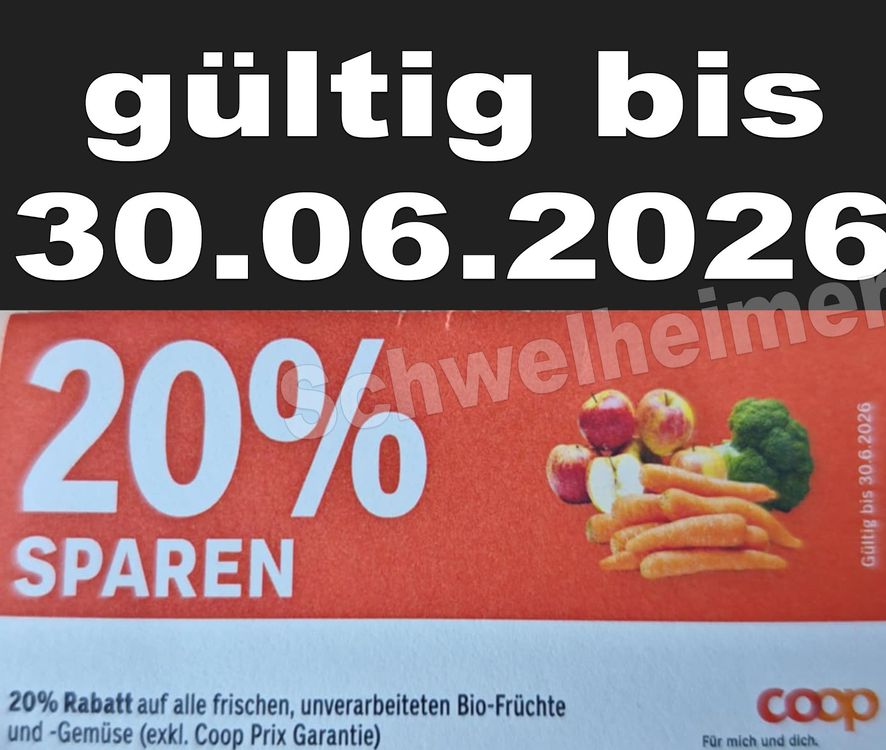 20% Rabatt bei Coop auf Früchte und Gemüse bis 30.06.2026 (Neu und ...