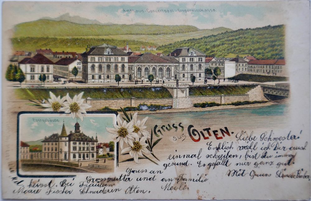 Alte Postkarte Gruss aus Olten 1902 (Gebraucht) in Möhlin für CHF 7 – mit Lieferung auf Ricardo ...
