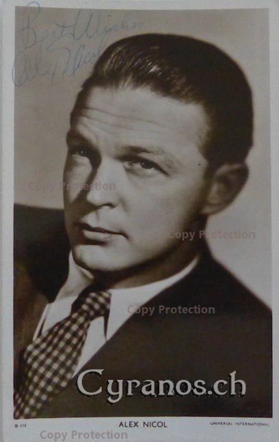 Alex Nicol (1916-2001) Schauspieler - Autogramm (Gebraucht) in Dietikon ...