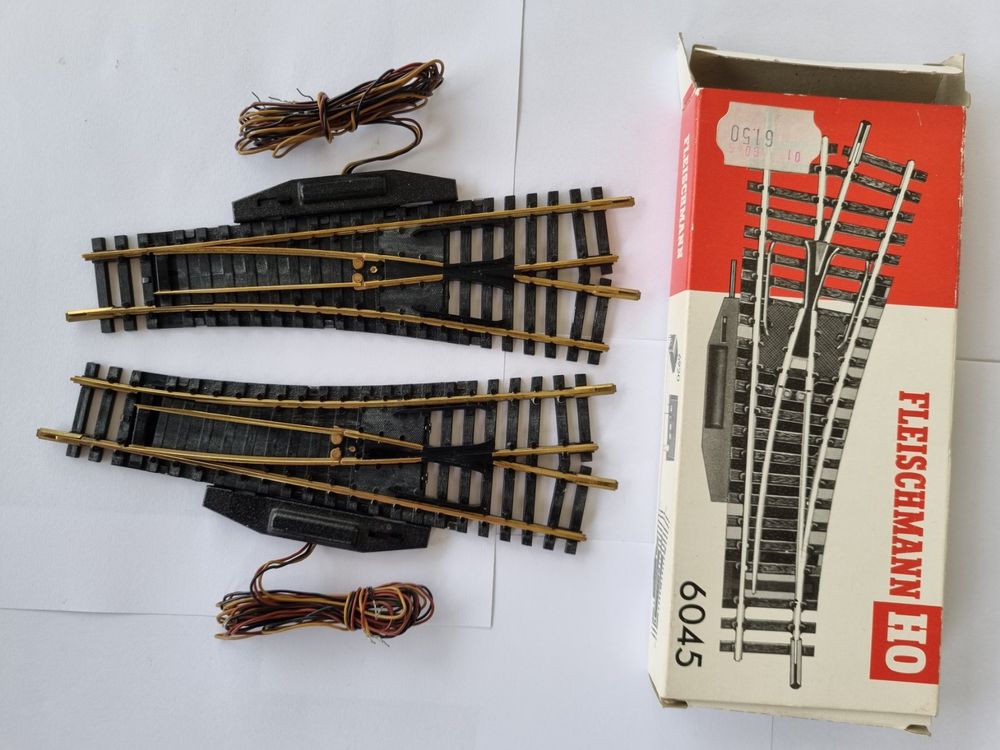 Fleischmann Weichenpaar 6045 H0 Modellgleis mit OVP (Gebraucht) in ...