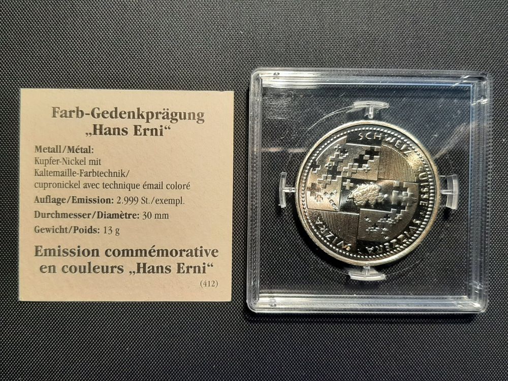 Hans Erni - Farb-Gedenkprägung (Neu (gemäss Beschreibung)) in Bern für CHF 14.9 – mit Lieferung ...