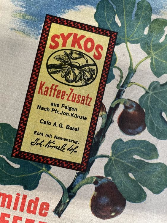 Sykos Kaffee Zusatz - 4 alte Werbungen/Publicités 1946/57 | Kaufen auf Ricardo