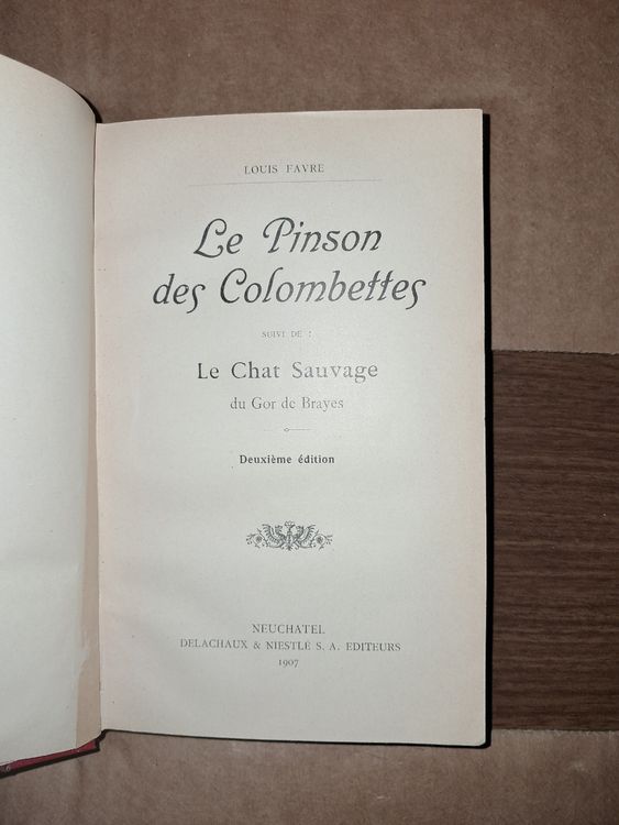 Le Pinson des colombettes et le chat sauvage | Kaufen auf Ricardo