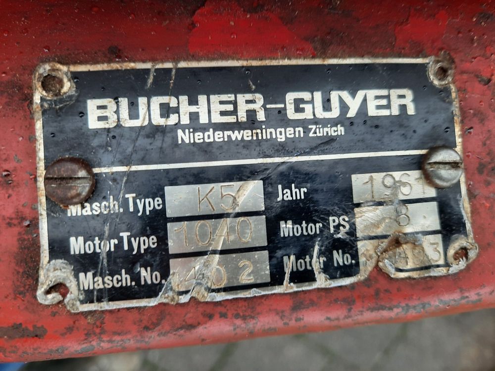 BUCHER K5 Motormäher Einachser Balkenmäher 1040er Mag Motor (Gebraucht ...