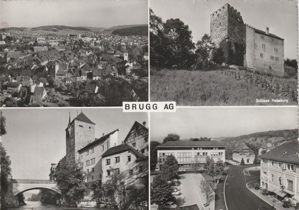 5 verschiedene Ansichtskarten von Brugg 60/70 ErJahre | Kaufen auf Ricardo