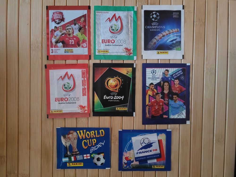 Panini Sticker Tüten Sammlung: Euro 2004, 2008, WM 98, CL (Neu (gemäss ...