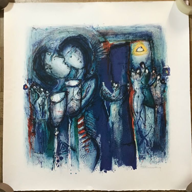 Sehr Interessante Lithographie Unleserlich Signiert (Gebraucht) in Root für CHF 20 – mit ...