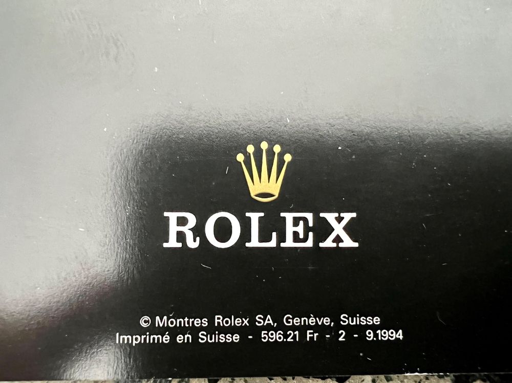 ROLEX Daytona - Full Set of Original Booklets, French, 1994 (Gebraucht ...