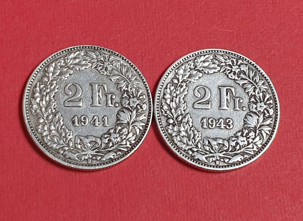 2 Franken 1941 und 1943 „Silber“ | Kaufen auf Ricardo