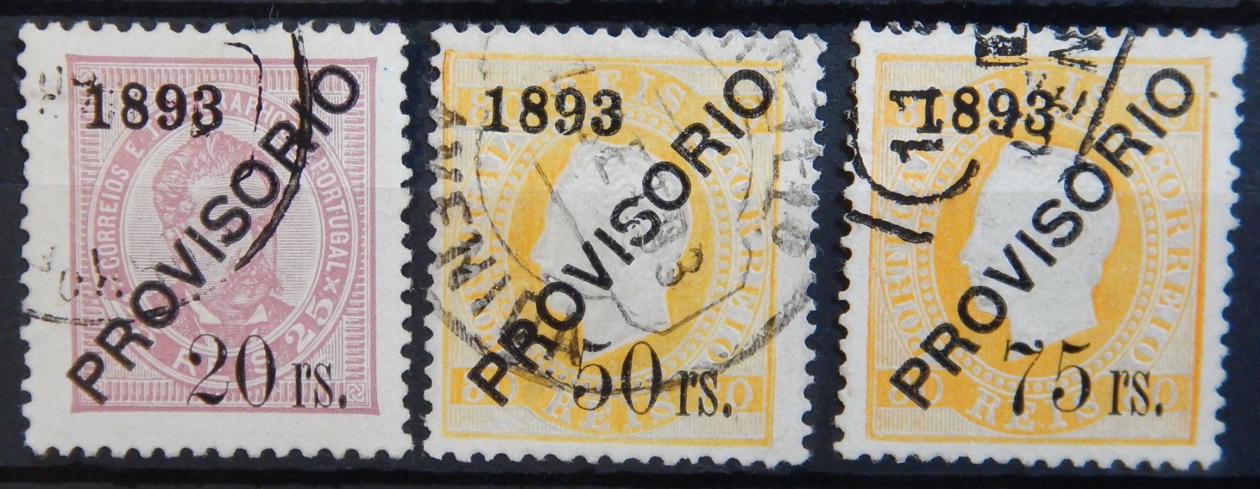Portugal Kat. 93-95 gest. 1893 alle sign. Kat. 240 Euro (D'occasion) à ...