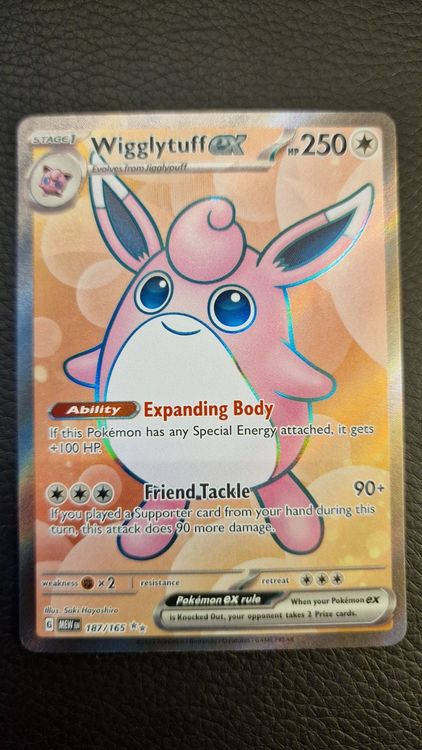 Wigglytuff ex 187/165 - 151 (EN) - Pokémon Card (Gebraucht) in Rohr b ...