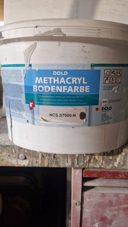 DOLD Methacryl Bodenfarbe, NCS S 7000-N, Grau, für Innen ... (Gebraucht ...