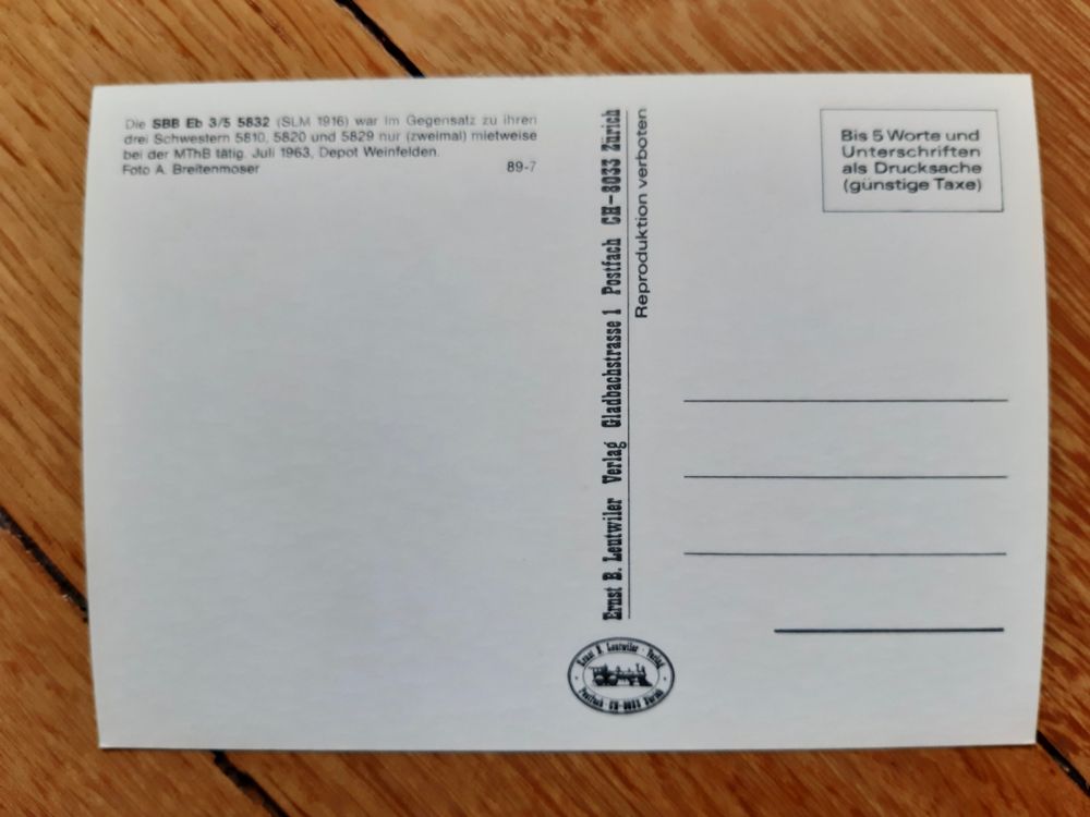 Lot 50 AK Postkarten Bahn/Tram Motive Schweiz, Repros! SBB,1 | Kaufen auf Ricardo