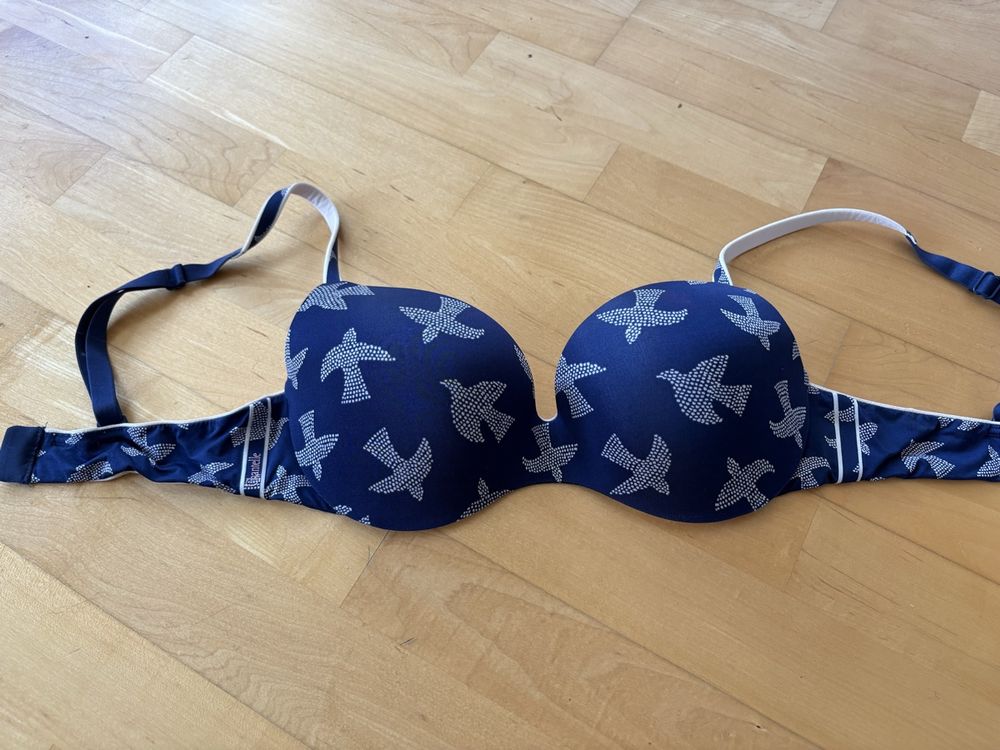Chantelle BH, blau mit Vögeln, Gr. 75C | Kaufen auf Ricardo