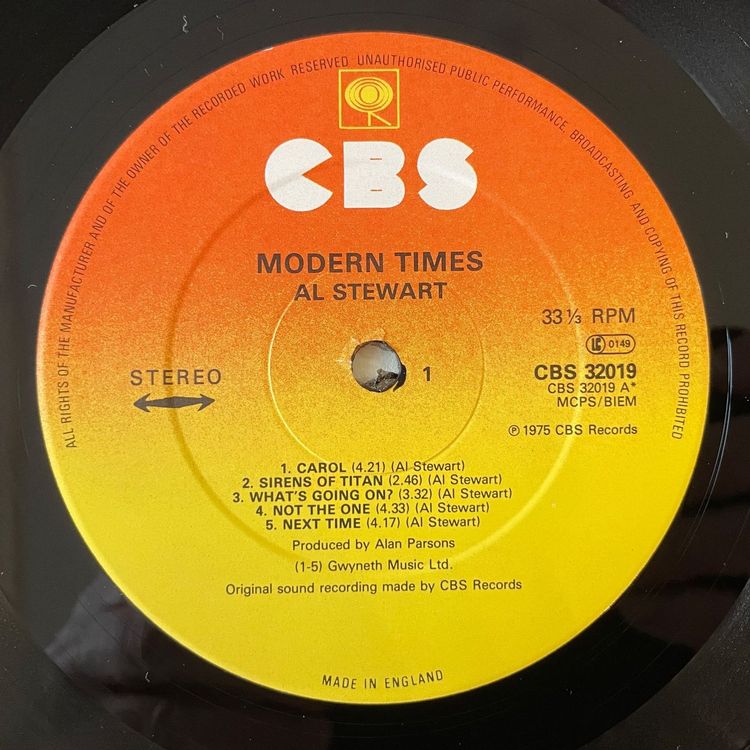 AL STEWART - MODERN TIMES (Gebraucht) in Zürich für CHF 5 – mit ...