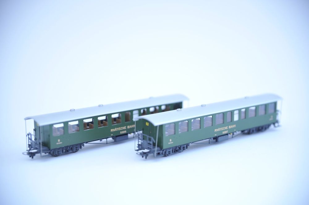 BEMO 3235 146 + 147 RhB B 2246 + 47 Nostalgie-Plattformwagen | Kaufen auf Ricardo