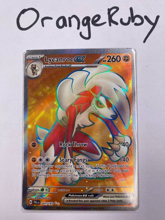 Lycanroc ex 241/193 Paldea Evolved PAL English (Neu (gemäss ...