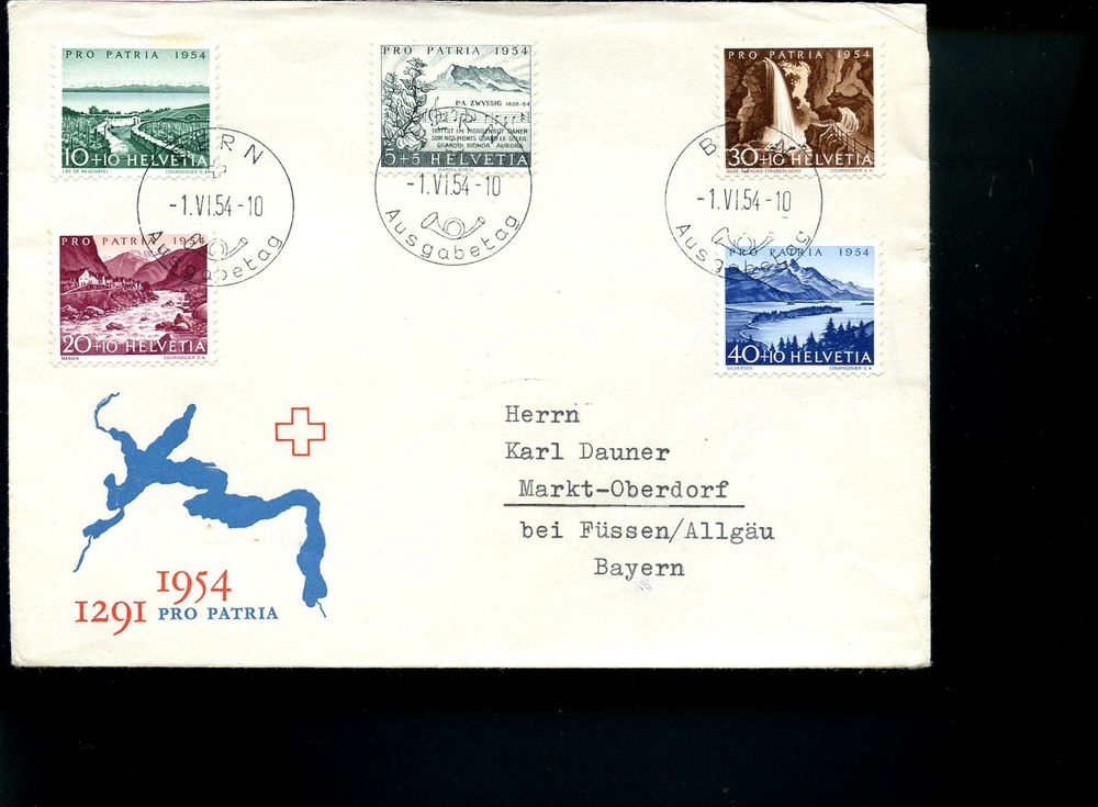 PRO PATRIA 1954 R-FDC / ERSTTAGBRIEF (Gebraucht) in Oud-Turnhout für CHF 18 – mit Lieferung auf ...