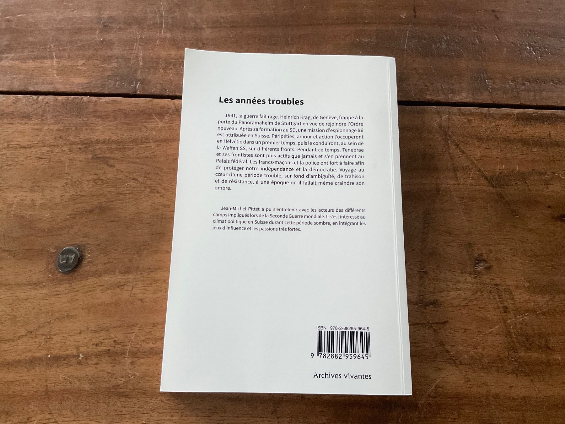 Les années troubles, Jean-Michel Pittet, roman rare! (D'occasion) à ...