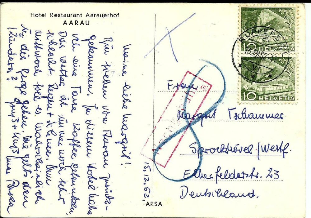 AK AARAU HOTEL RESTAURANT AARAUERHOF OLDTIMER 1952 | Kaufen auf Ricardo