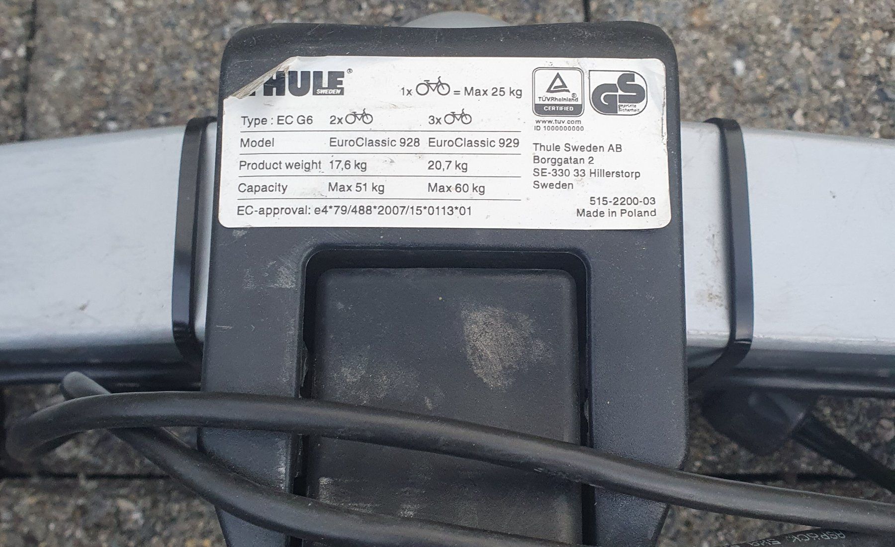 Fahrradträger Thule EuroClassic 928 für 2 Fahrräder (Gebraucht) in Oberuzwil für CHF 329 – nur ...