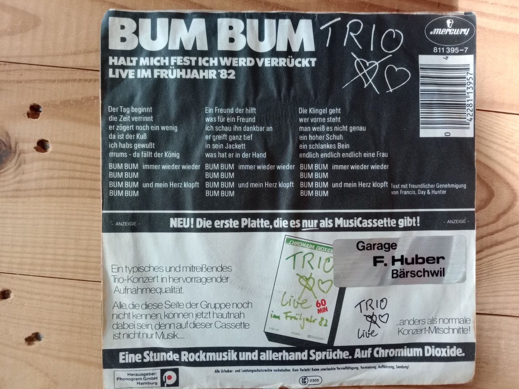 TRIO - Bum Bum - Kult-Single der Neuen Deutschen Welle! (Gebraucht) in ...
