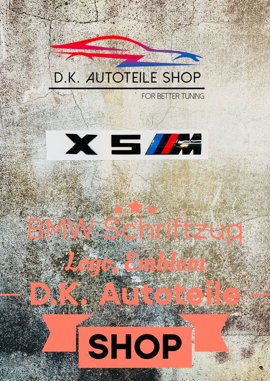 BMW X5M Emblem Logo Schriftzug in Schwarz glänzend Neu | Kaufen auf Ricardo