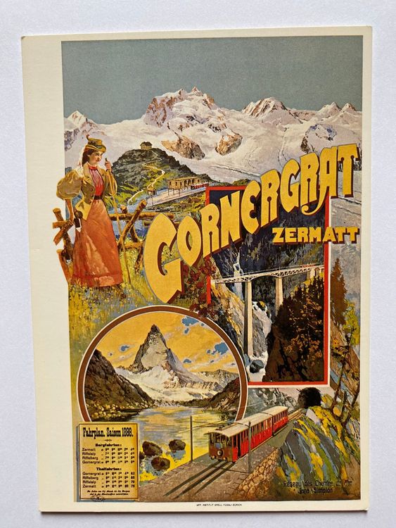 Plakat für Jura-Simplon-Bahn 1899 (Repro.) (Neu (gemäss Beschreibung)) in Kirchenthurnen für CHF ...