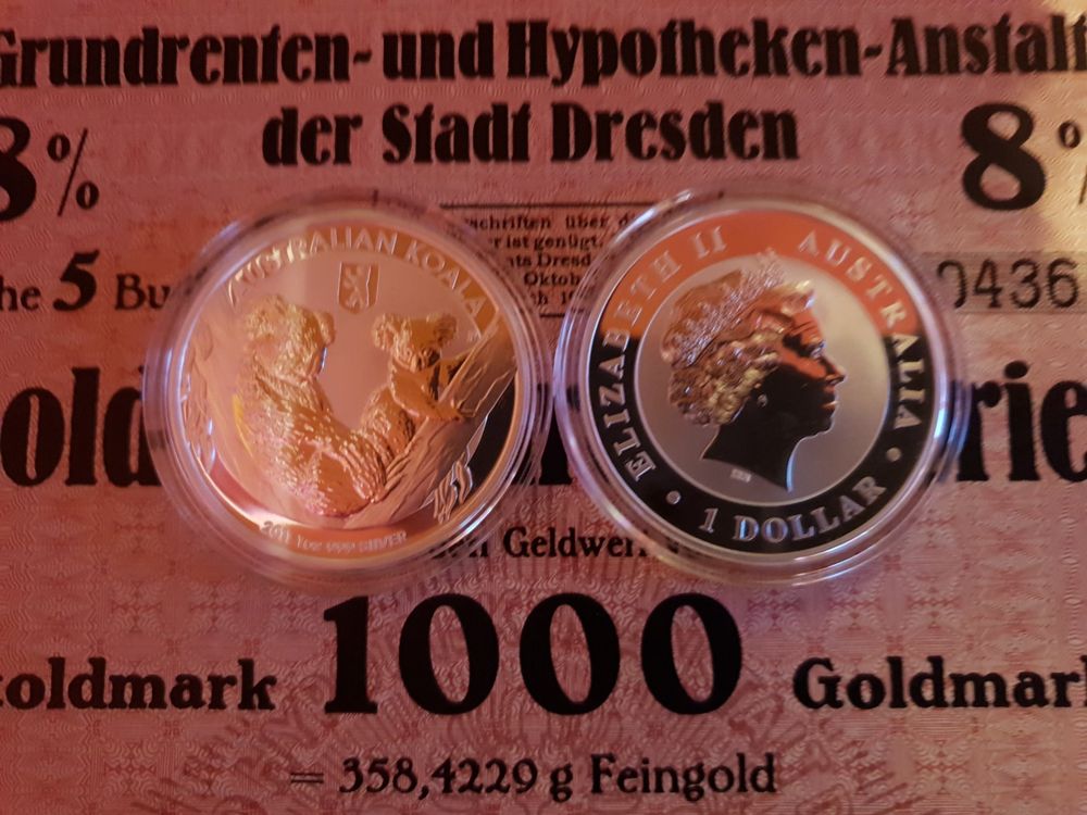 Koala, Silber, 1 Oz, 2011, Privy Berliner Bär (Neu und originalverpackt) in Grindelwald für CHF ...
