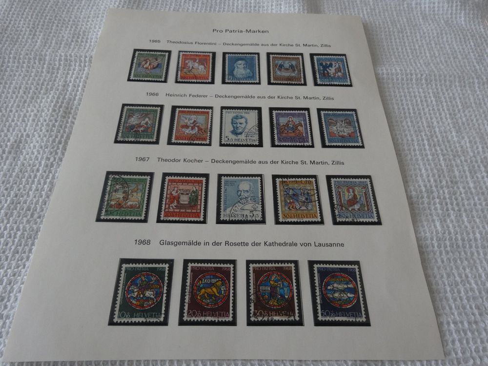 Pro Patria 1 Seite 1965 1966 1967 1968 Gemälde gest. | Kaufen auf Ricardo