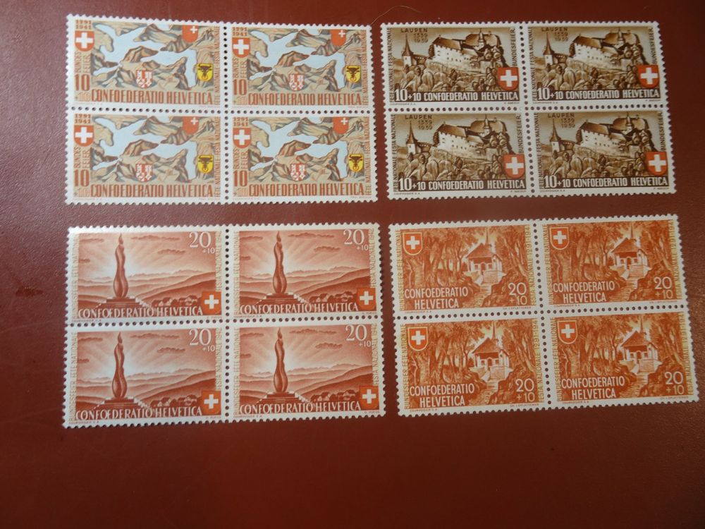 LOT PRO PATRIA 1939/1941/1942, VIERERBLÖCKE, POSTFRISCH | Kaufen auf Ricardo