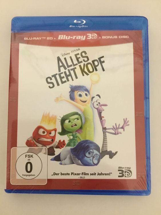 Alles Steht Kopf Blu Ray 2D + 3D + Bonus Disc Neu Verpackt (Neu und originalverpackt) in Blauen ...