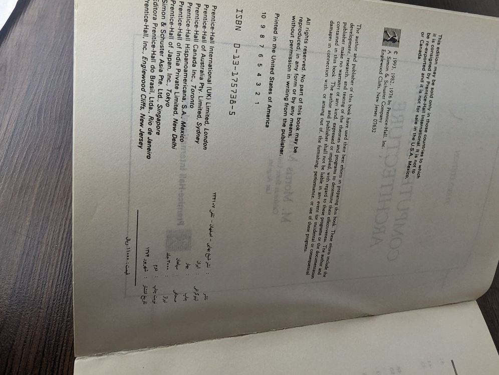 Computer System Architecture 3rd Edition Morris Mano Buch | Kaufen auf Ricardo