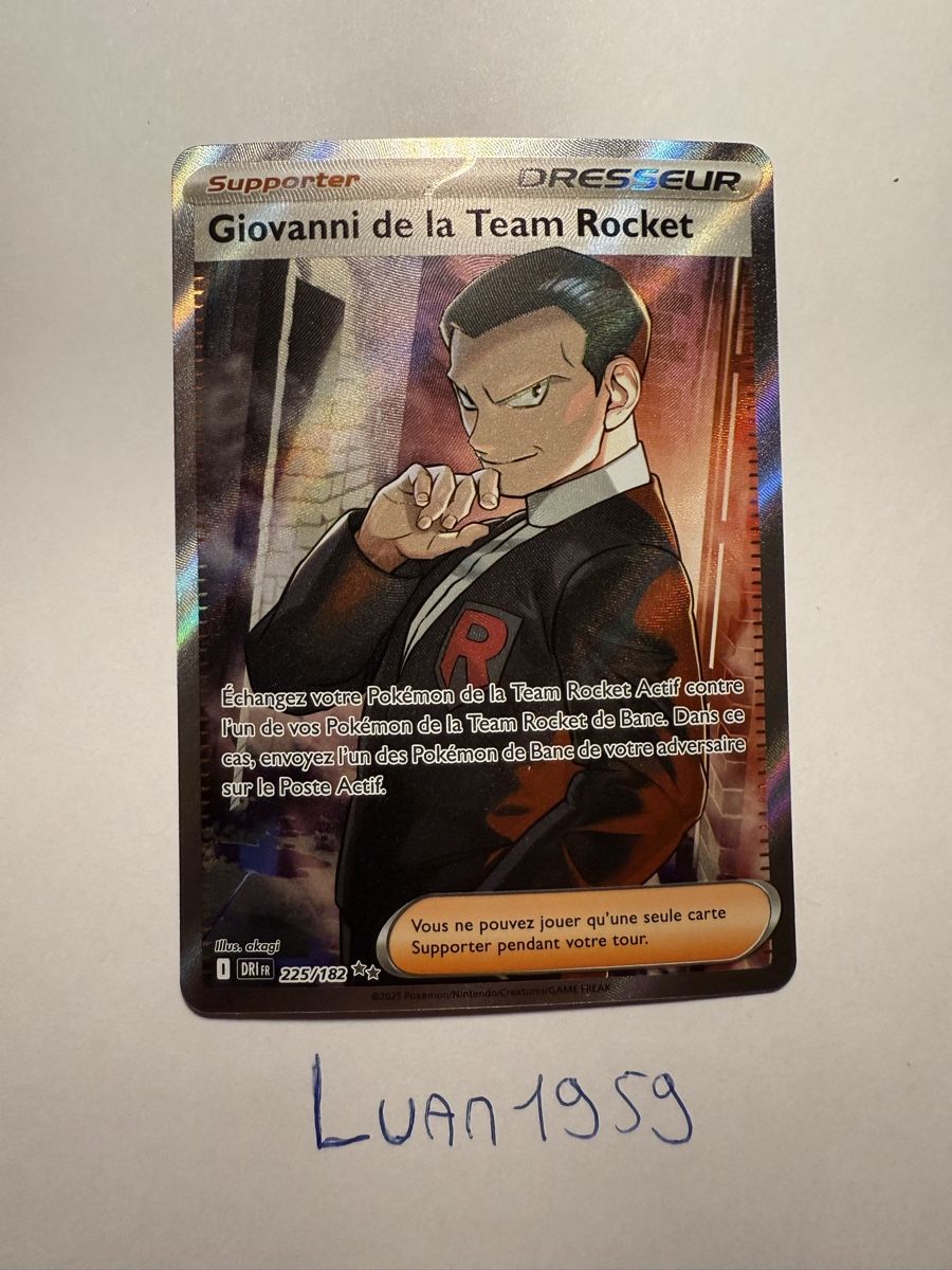 Pokémon Giovanni de la Team Rocket 225/182 💫MINT (Neuf (Voir ...