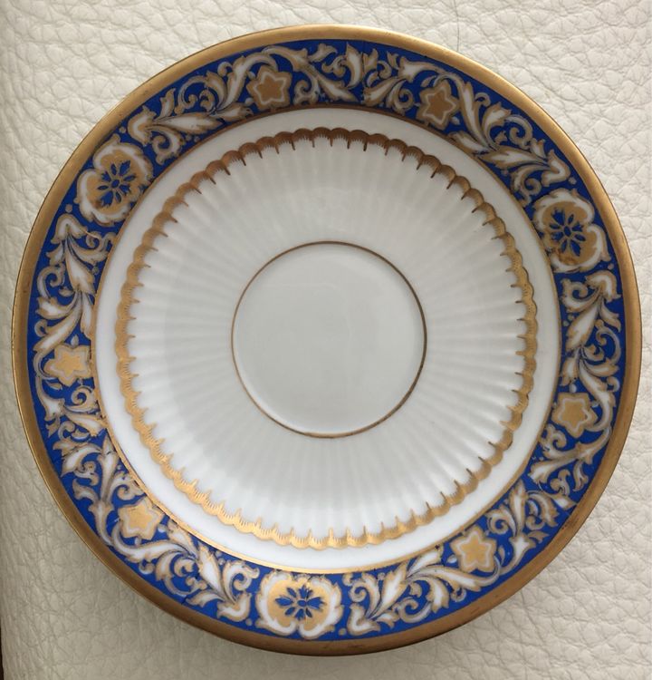 Vintage Bavaria Schumann Porcelain Saucer, Blue Gold | Kaufen auf Ricardo