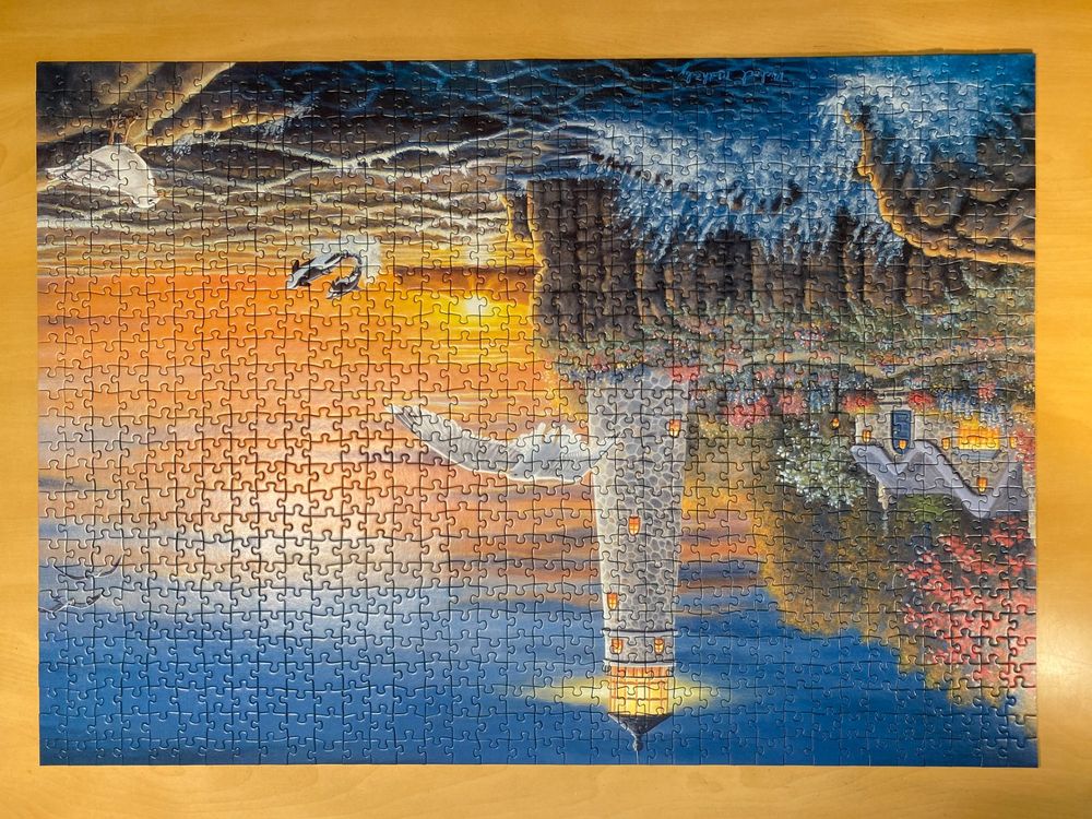 Ravensburger Puzzle. Leuchtturm im Abendlicht 1000 (Gebraucht) in Dürnten für CHF 10 – mit ...