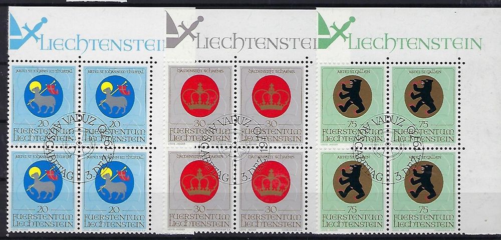 1970 Liechtenstein Viererblocks 11833 (Gebraucht) in Lunden für CHF 2 – mit Lieferung auf ...